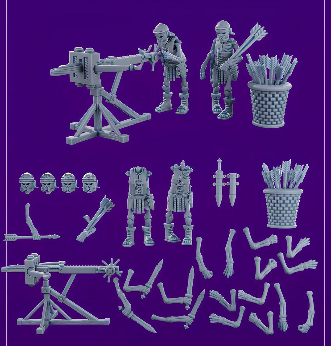 Undead Roman Scorpion Ballista & Onager Catapult Artillery 28/32mm ...