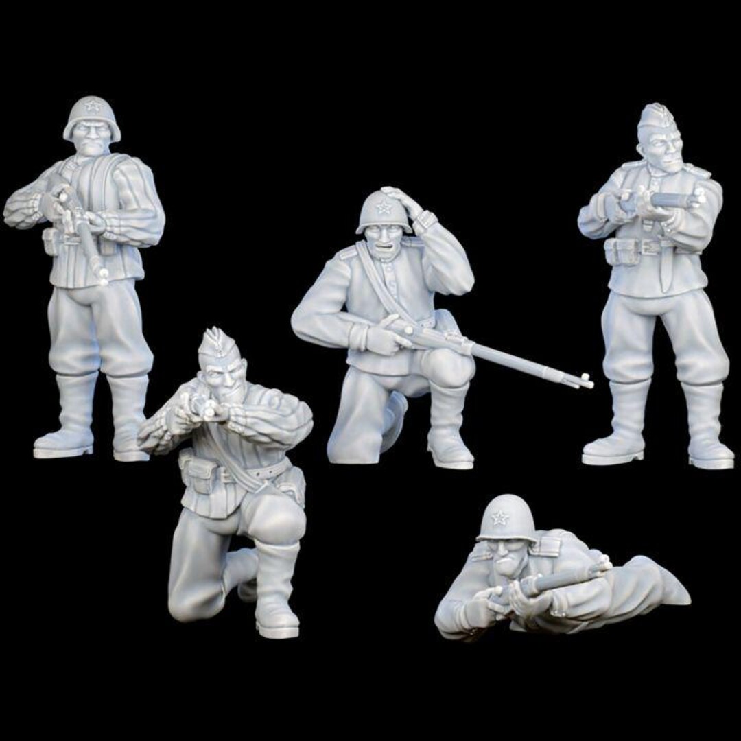 Red Army WWII Soviet Infantry 28mm Miniatures (riflemen, Lmgs, Smgs ...