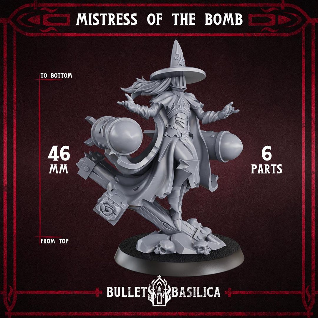 Mistress of the Bomb - Artillery Witch for Grimdark Trench Wargaming - Etsy