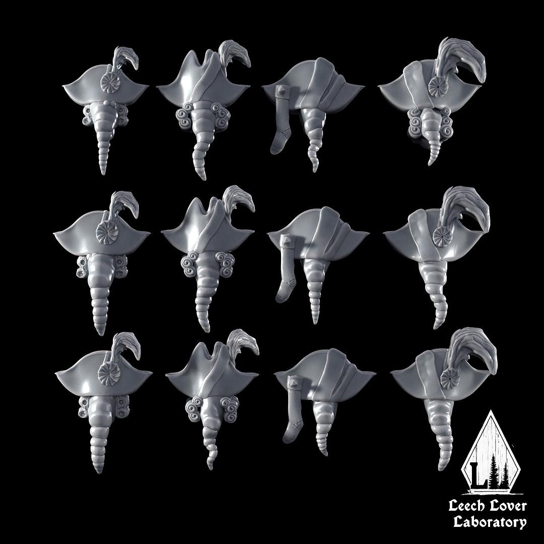 Turnip28 Napoleonic Bicorne Heads Conversion & Kitbash, Set of 12 for ...