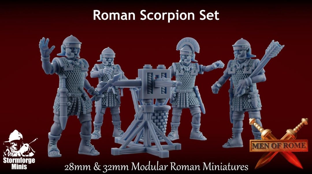 Roman Scorpion Ballista Artillery 28/32mm for Historical Wargaming ...
