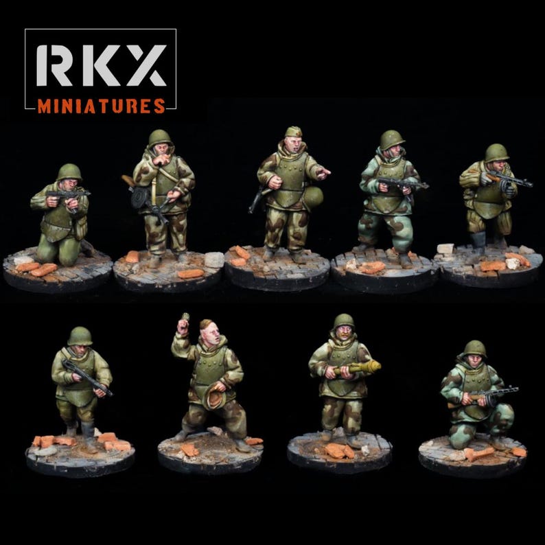 Soviet WW2 Assault Engineer Squad for Bolt Action Wargaming - Etsy
