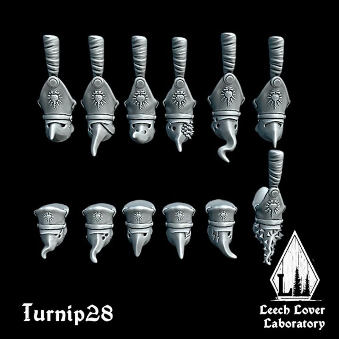 Turnip28 Shako Hats and Peaked Caps Heads Conversion & Kitbash, Set of ...