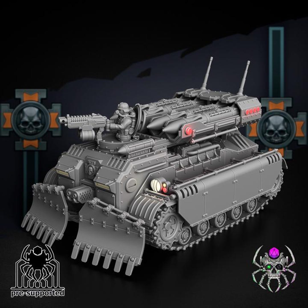 Ash Korps Artillery Tank - Imperial Space Guards Vehicle for Grimdark ...