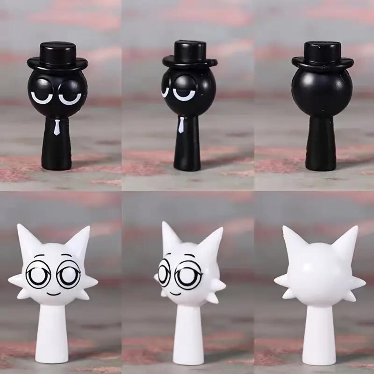 24pcs Art Deco PVC Anime Figurines Set - Collectible Rhythm Box Statues ...