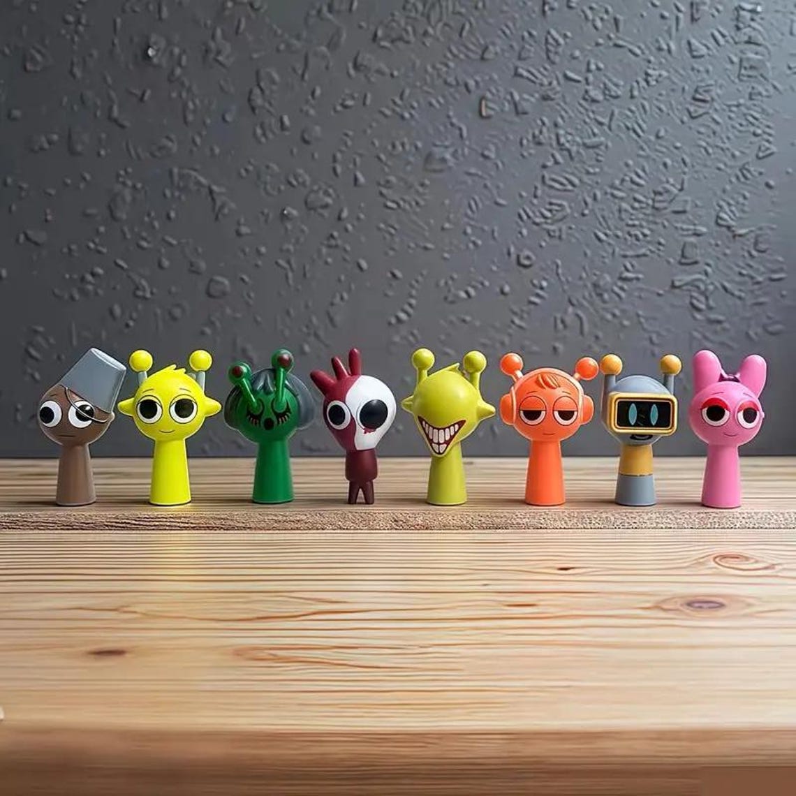 24pcs Art Deco PVC Anime Figurines Set - Collectible Rhythm Box Statues ...