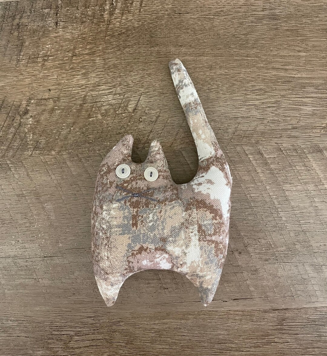 Itty Bitty Chubby Kitty Cat Doll - Blue and Gray Marble Pattern - Etsy