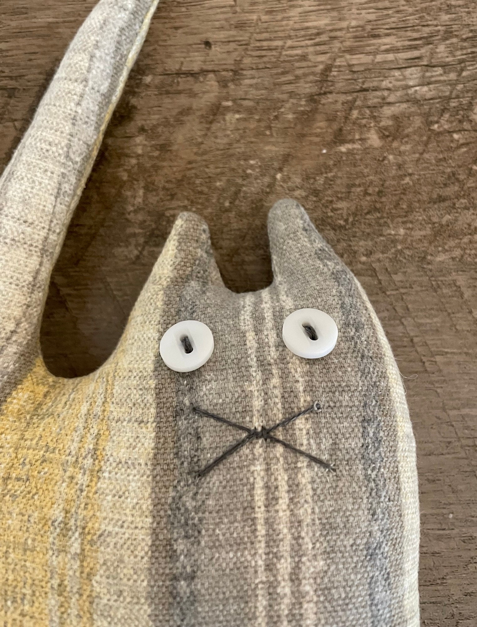 Itty Bitty Chubby Kitty Cat Doll - Yellow and Gray Stripes - Etsy