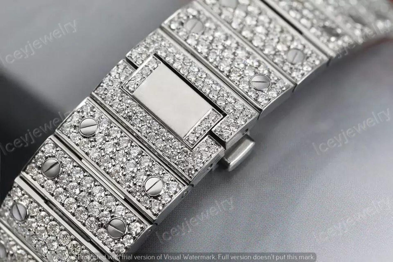 Luxury VVS Moissanite Diamond Watch, Iced Out Men's Automatic Movement ...