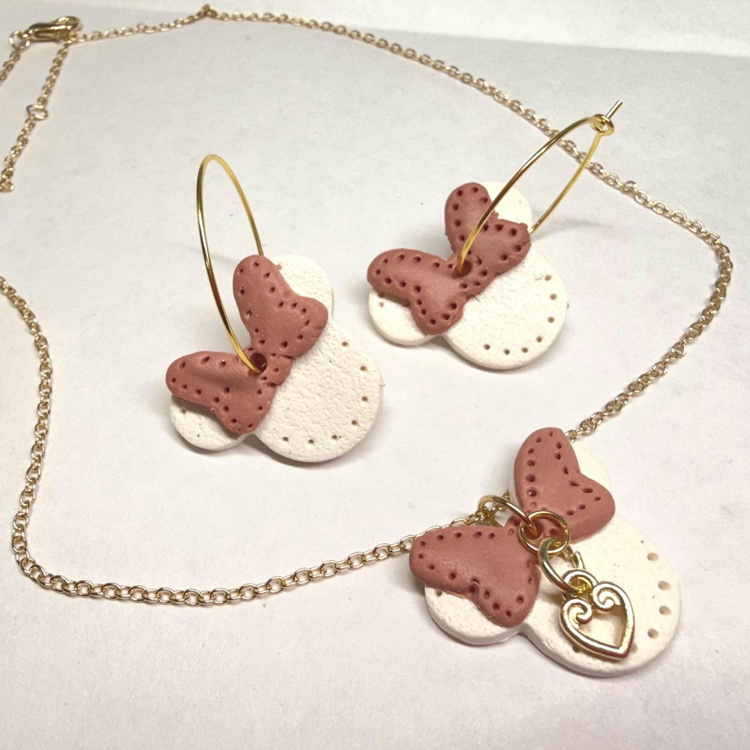 Minnie Mouse Set in Polymer Clay - Etsy