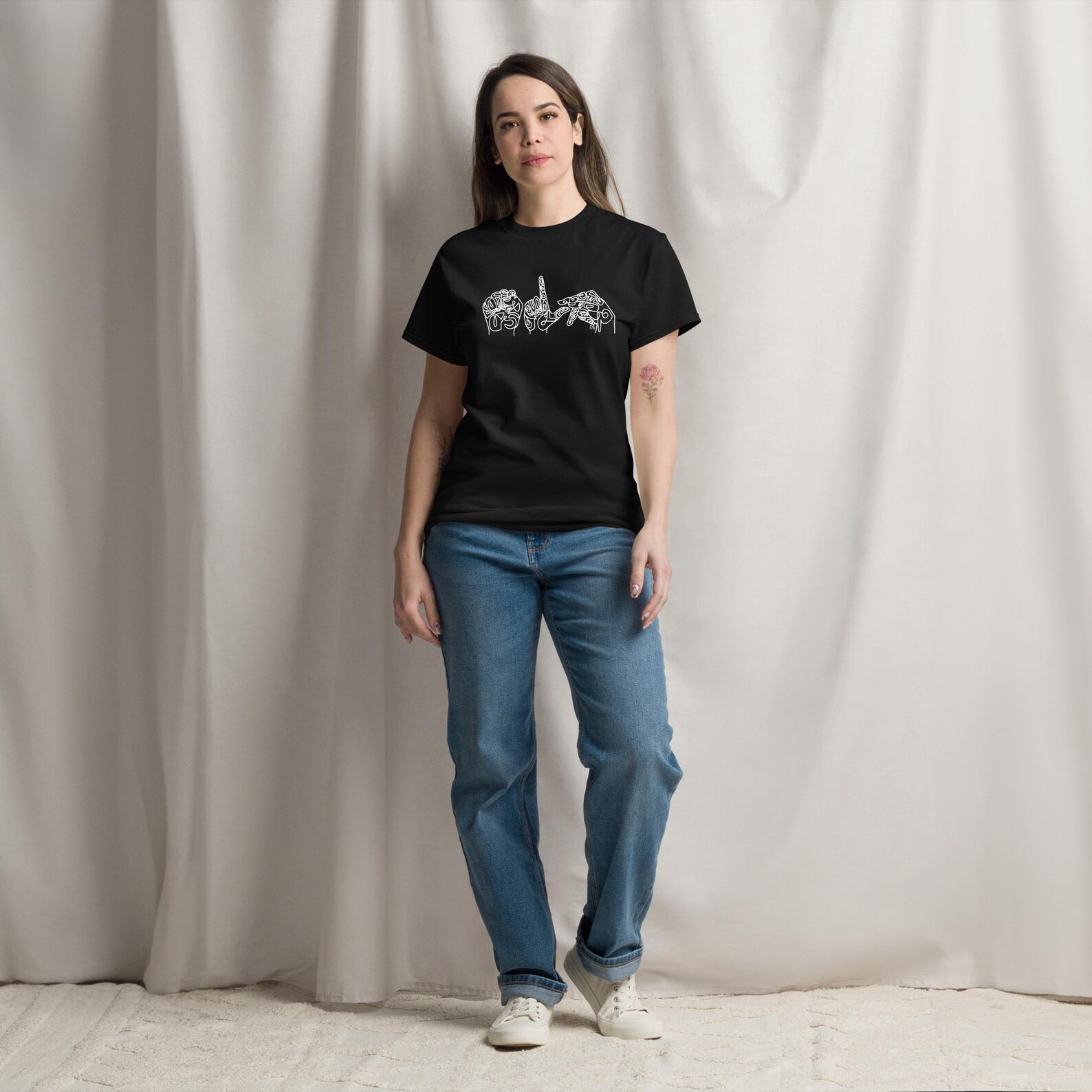 SLP in ASL T-shirt: Abstract Hands, Speech Language Pathologist - Etsy