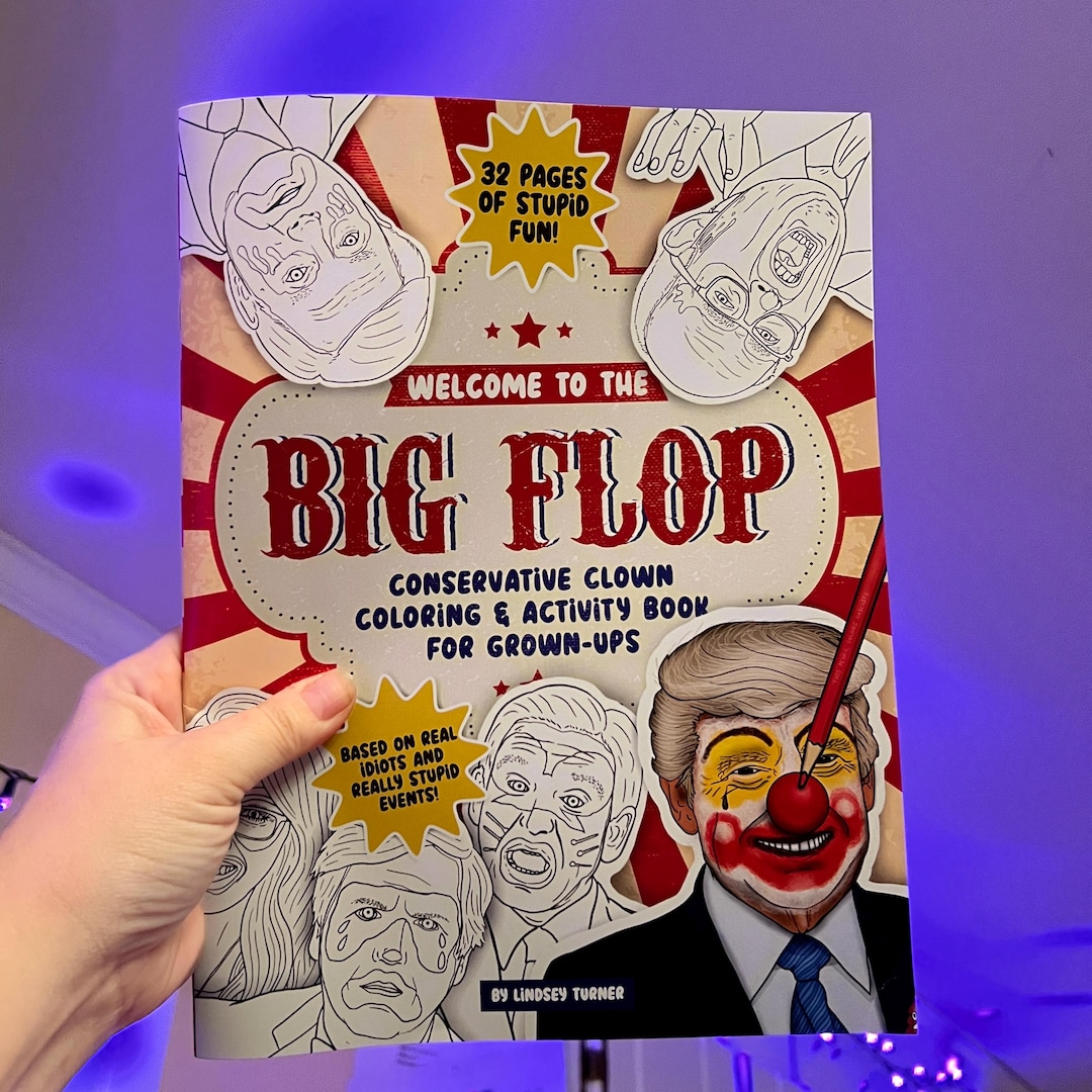 Conservative Clown Adult Coloring Book: Welcome to the Big Flop! - Etsy