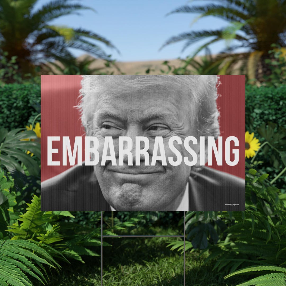 Embarrassing Anti-trump Protest Sign Plastic Yard Sign | America in ...