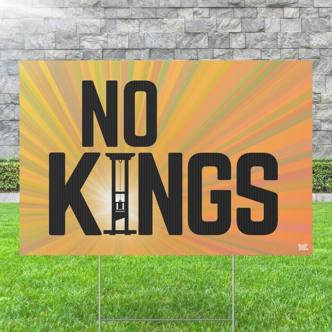 NO KINGS Yard Sign: Pro-democracy Political Protest Art - Etsy