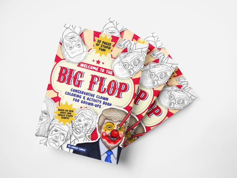 Conservative Clown Adult Coloring Book: Welcome to the Big Flop! - Etsy