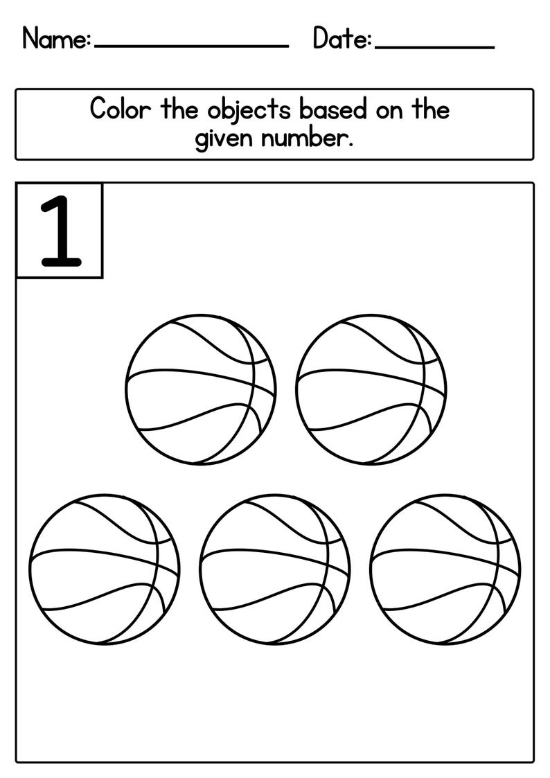 Fun Numbers 1-10 Activity for Kids Counting, Coloring & Learning ...
