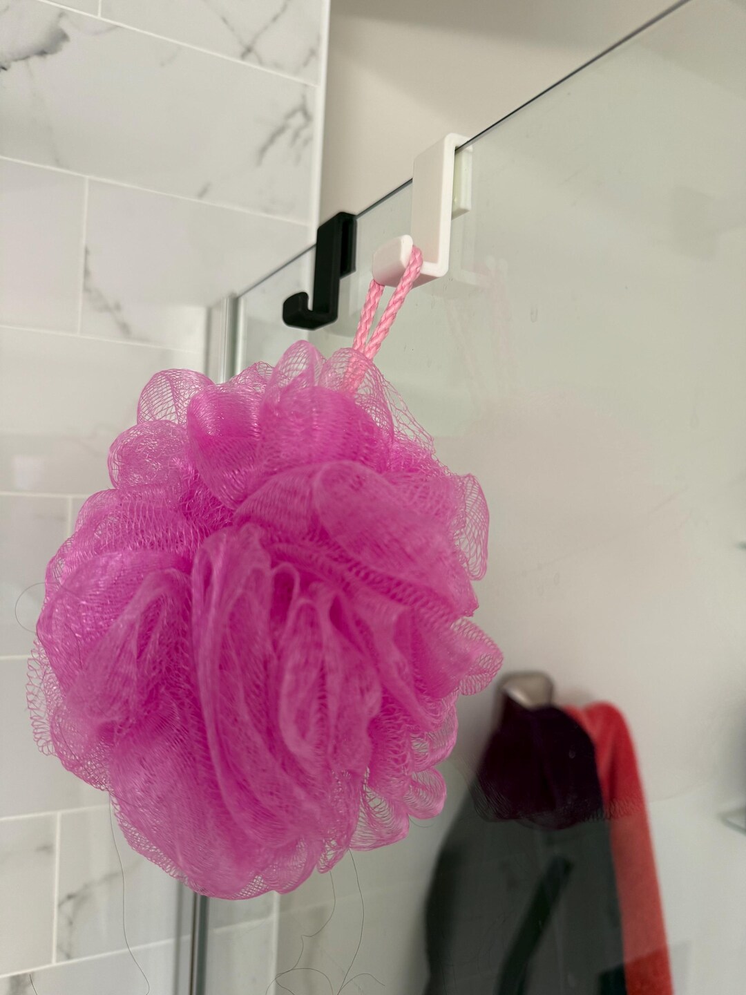 Shower Over the Glass Hook, Towel Hanger, Loofah Hanger, Glass Shower ...