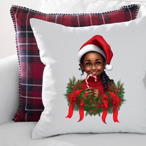 Cute Little Girl Christmas Afro American Clip Art - Etsy
