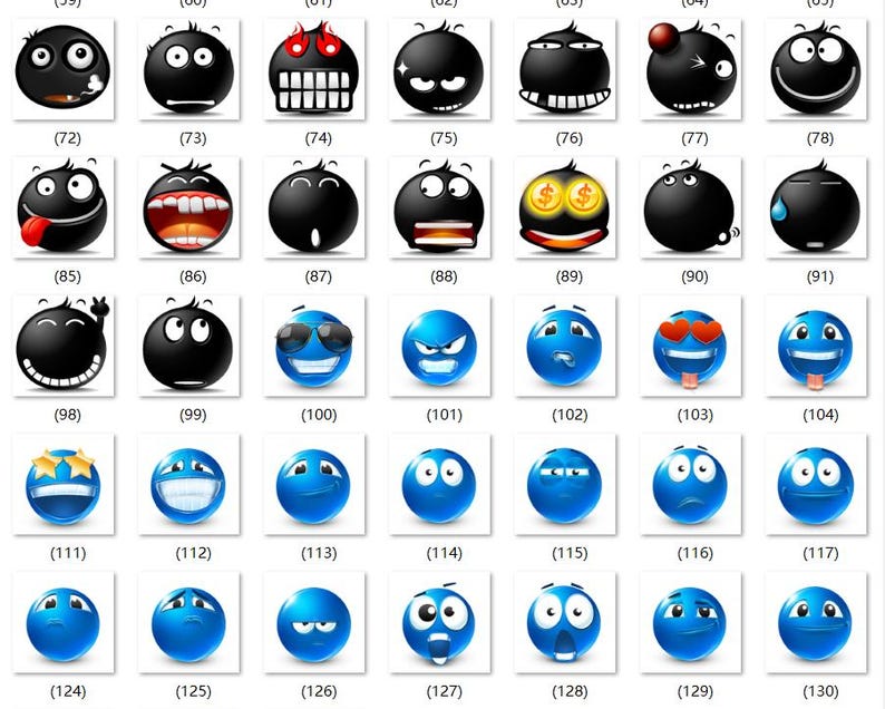 Watercolor Face Emotions Emoji Clipart Kawaii Emoticon Clip Art Cute ...