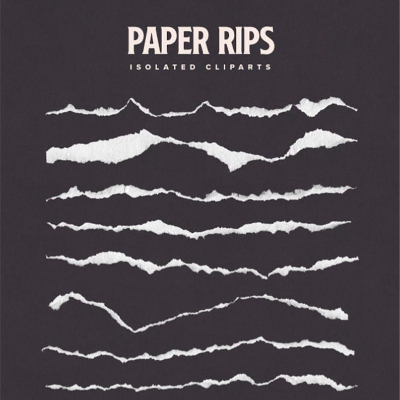 Torn Paper for Scrapbooking Digital Ripped Edge Ripped Paper Clip Art ...