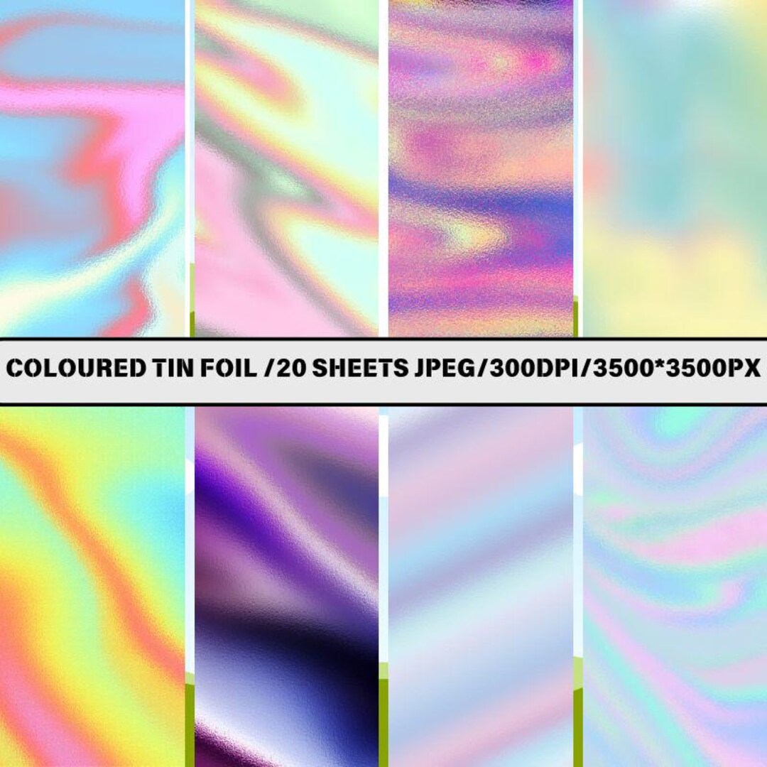 Hologram Rainbow Foil Digital Paper Iridescent Print Paper Laser ...