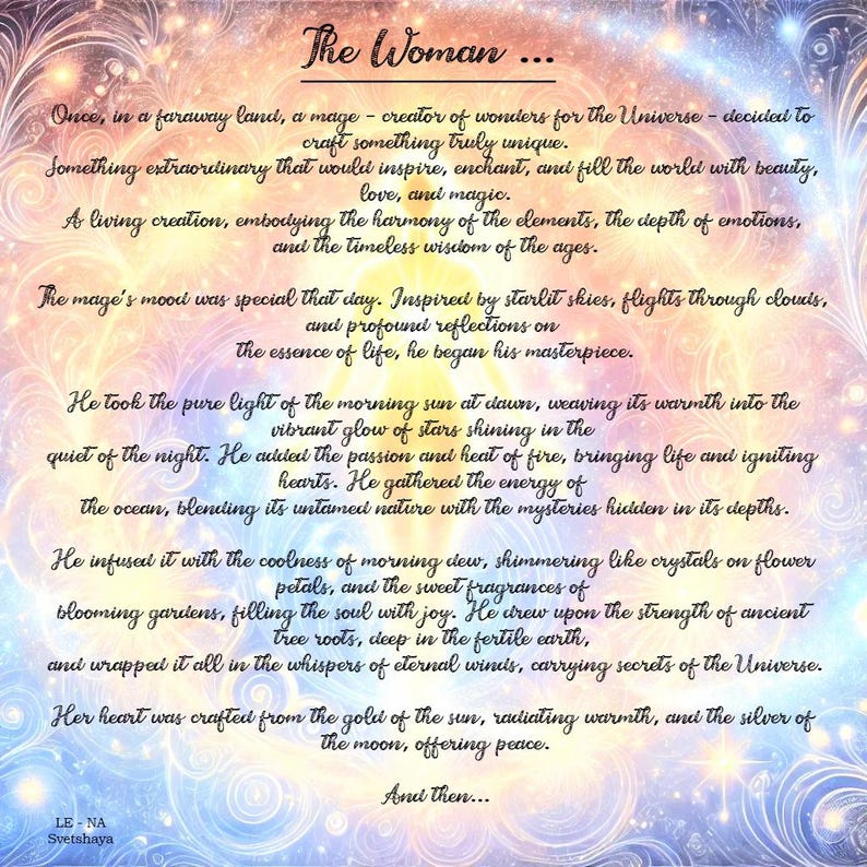 The Woman — A Magical Parable of Creation and the Universe. Verse. Poem ...