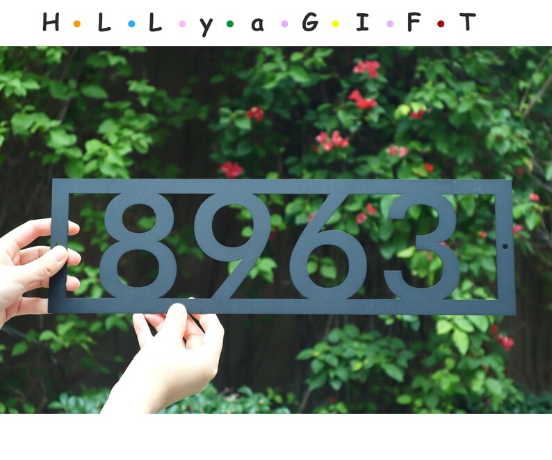 Custom Address Number Sign, Modern Address Sign, Personalized House ...