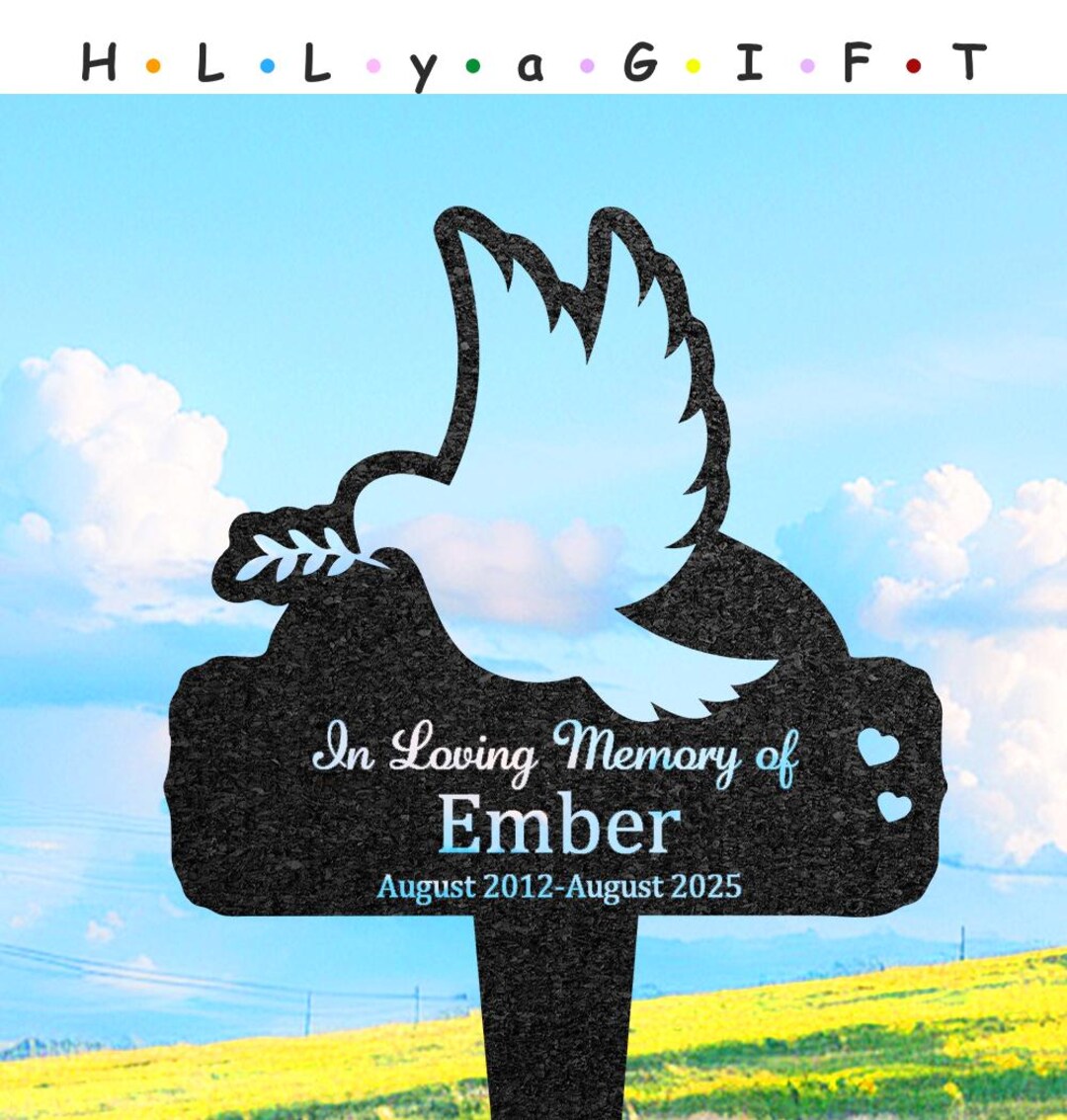 Personalized Pigeon Memorial Stake, Custom Bird Grave Marker - Etsy