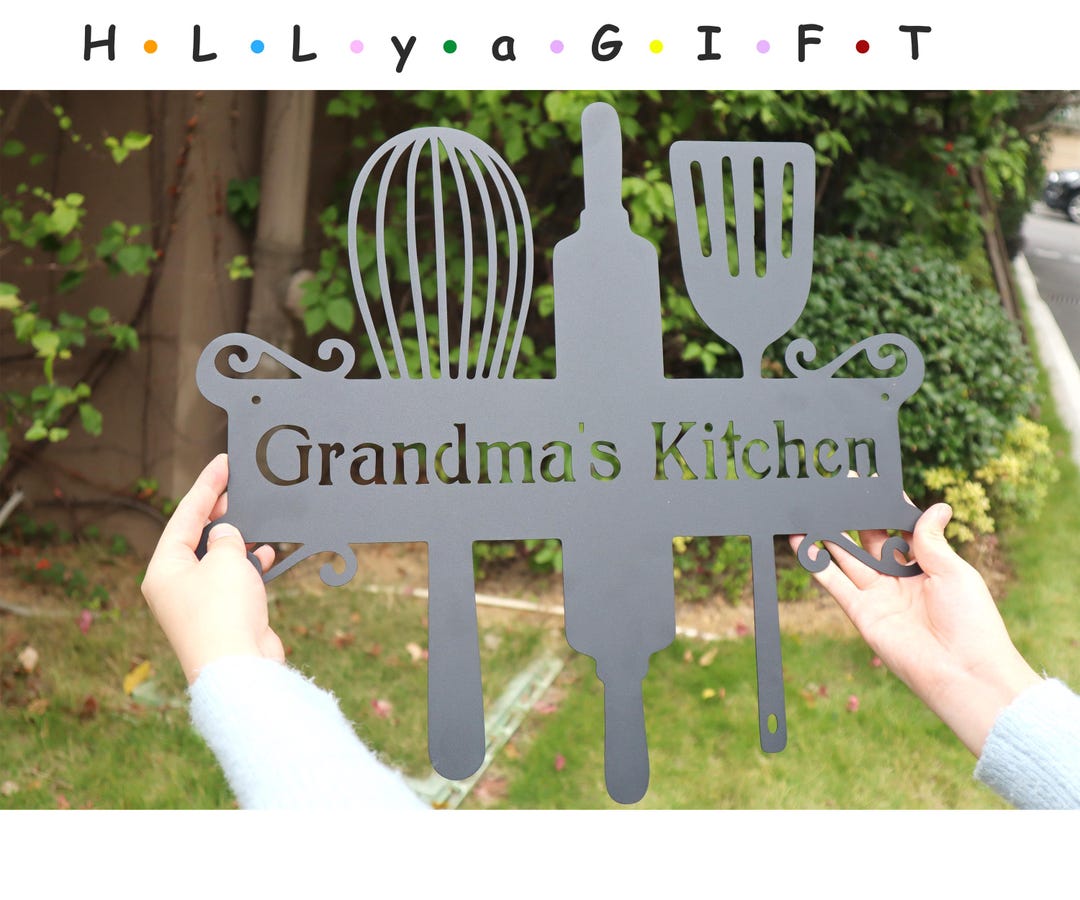Custom Metal Kitchen Sign, Personalized Kitchen Hanging Sign, Kitchen ...