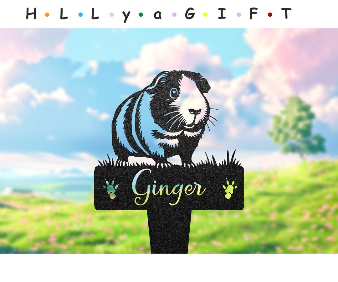 Personalized Guinea Pig Grave Marker, Metal Pet Memorial Stake - Etsy