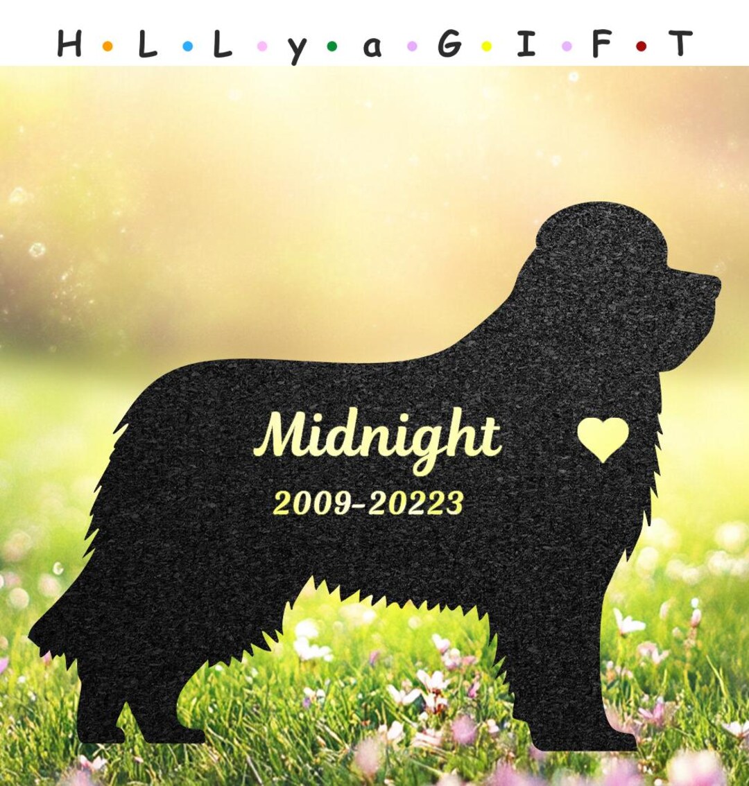 Custom Newfoundland Memorial Plaque, Outdoor Dog Grave Marker - Etsy