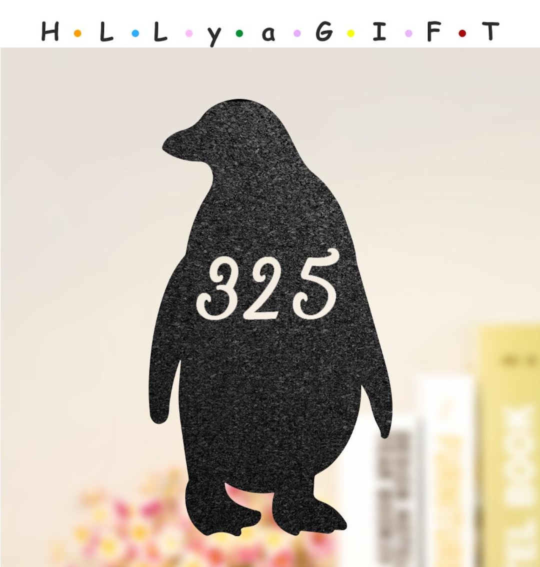 Personalized Penguin Metal Address Sign, Custom Family Name Plaque - Etsy