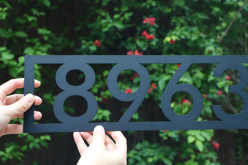 Custom Address Number Sign, Modern Address Sign, Personalized House ...