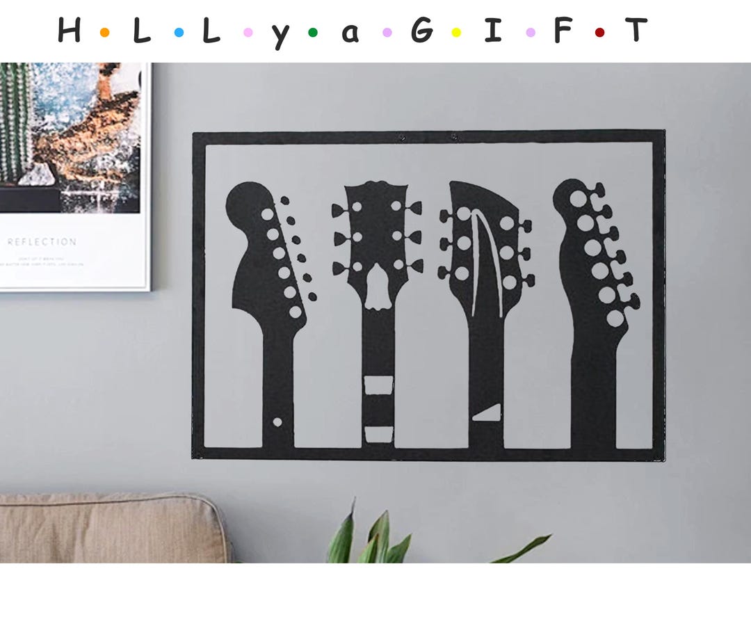 Personalized Guitar Wall Decor, Custom Music Studio Wall Accessory ...