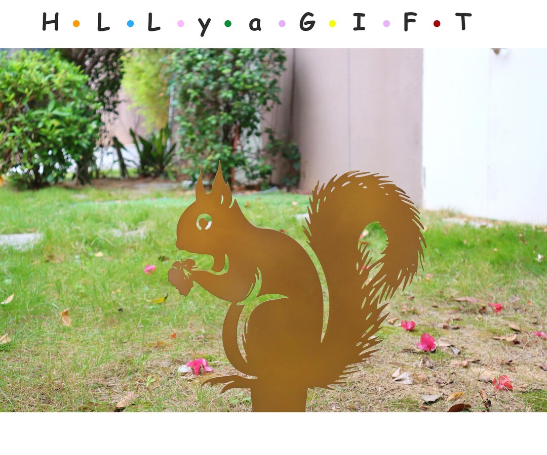 Squirrel Memorial Grave Marker, Custom Squirrel Name Sign, Personalized ...