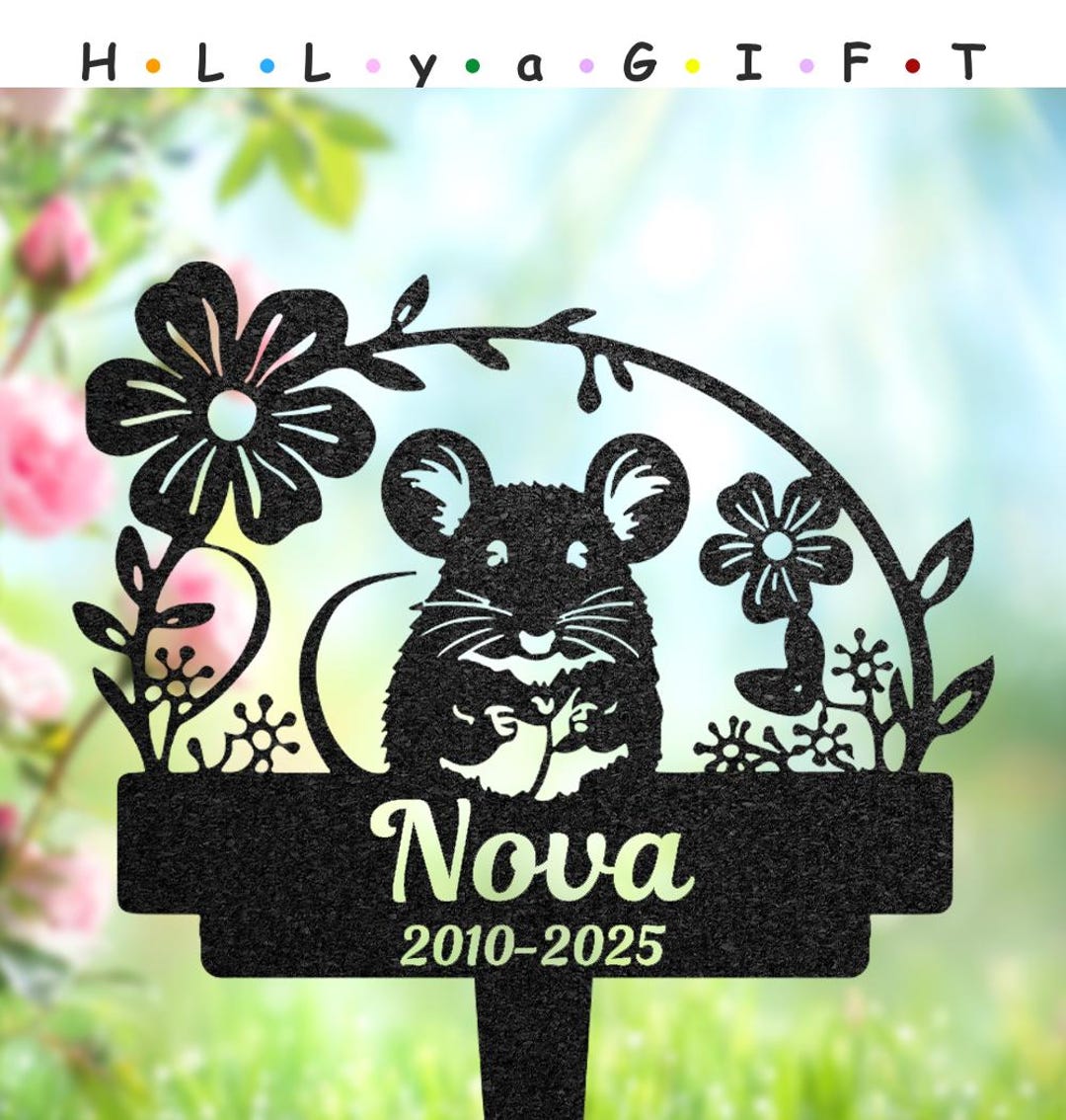 Custom Hamster Memorial Garden Stake, Personalized Hamster Grave Marker ...