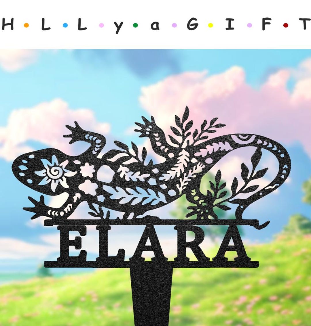 Custom Lizard Memorial Stake, Personalized Garden Pet Tribute - Etsy