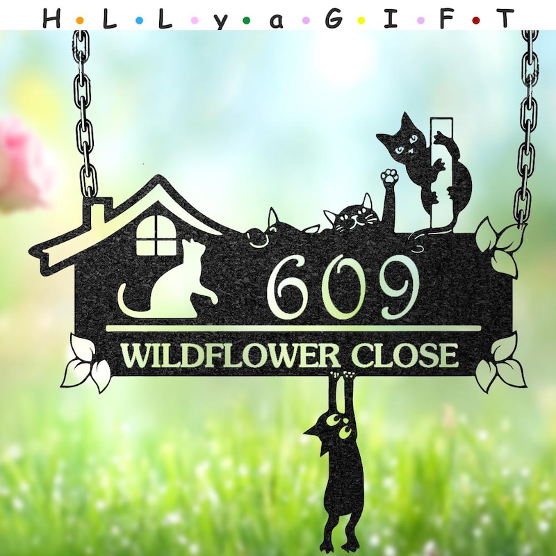 Cat Address Signs Custom - Etsy