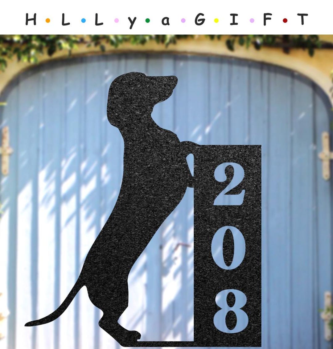 Dachshund Welcome Sign, Personalized Address Plaque, Dog Lover Gift - Etsy