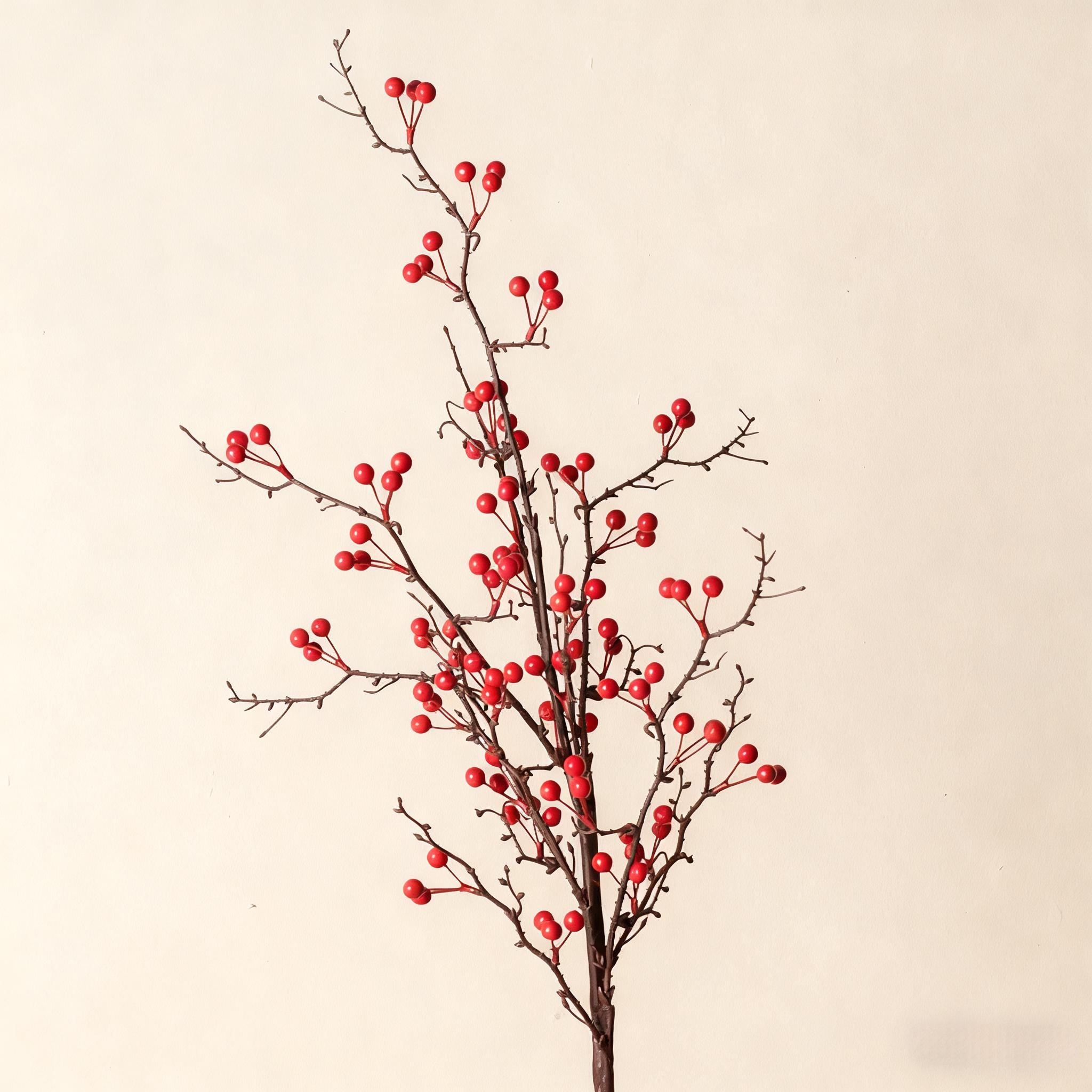 Christmas Artificial Red Berry Stem Set– Artificial Holiday Stems for ...