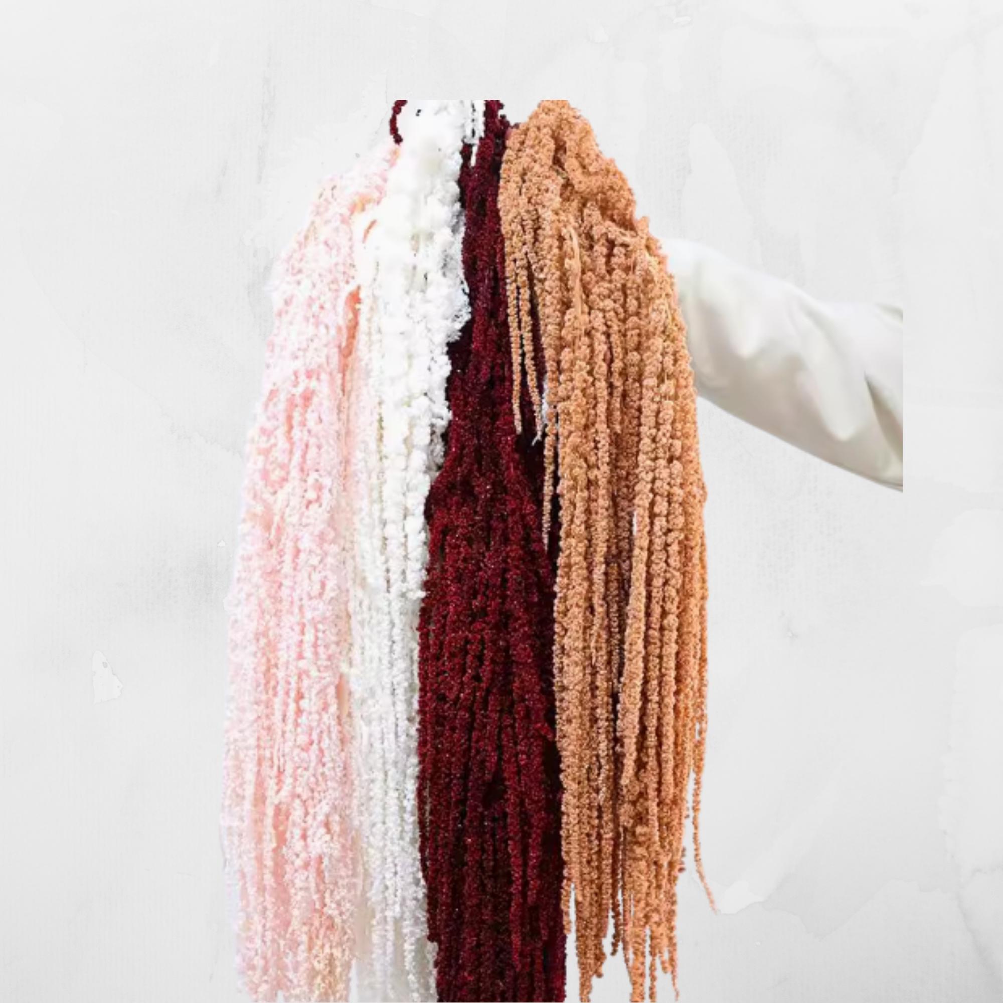 51.1 in Faux Hanging Rice, Draping Lines, Floral Wedding, Wool ...