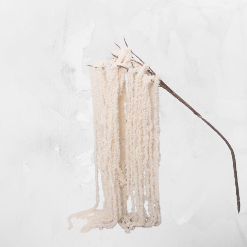 51.1 in Faux Hanging Rice, Draping Lines, Floral Wedding, Wool ...