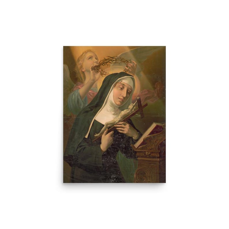 Renaissance Art Print - Female Saint - Gothic Wall Art - Etsy
