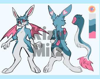Custom Fursona Reference Sheet | Custom Fursuit Character Ref Sheet Front+back Design | Furry ...