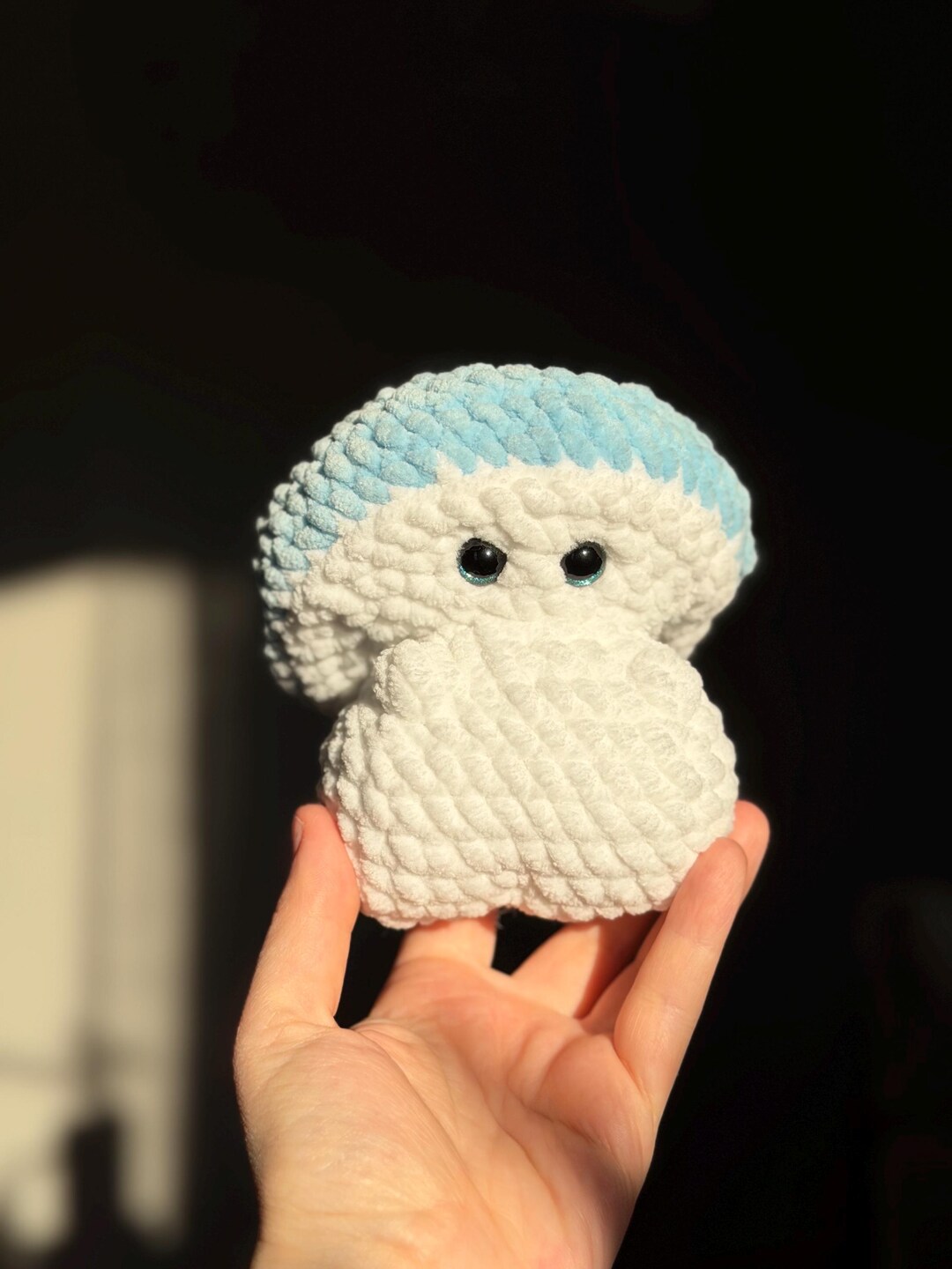 Plushie - Blue and White Mushy Boy - Handmade Crochet Plush - Etsy