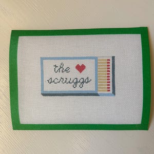 Custom Name Matchbox | Hand Painted Needlepoint 18 or 13 Mesh Canvas ...