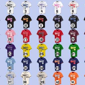 Custom Baseball Jersey, Stitched/printed Name Number , Personalized ...
