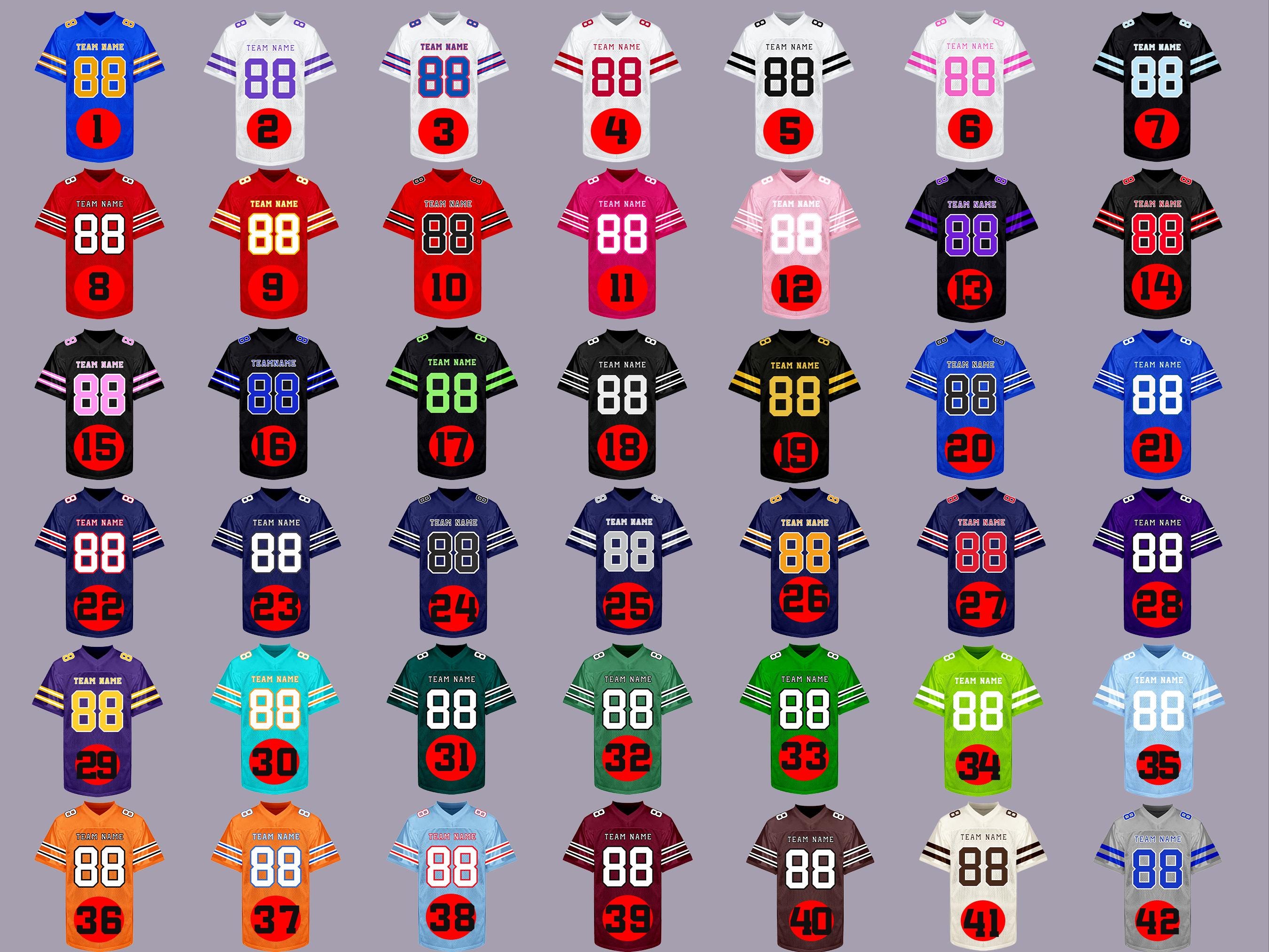Custom Bling Football Jersey, Custom Glitter Jerseys, Personalized ...