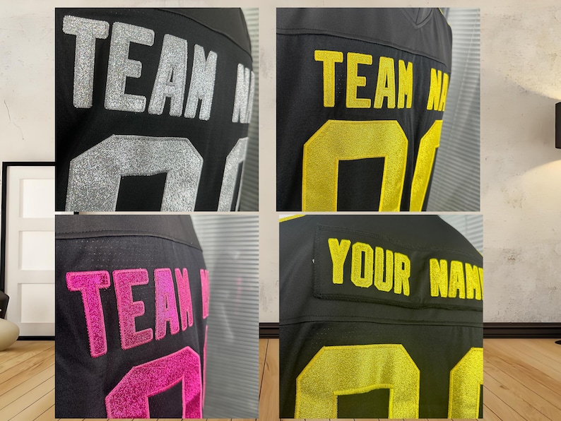 Custom Bling Football Jersey, Custom Glitter Jerseys, Personalized ...