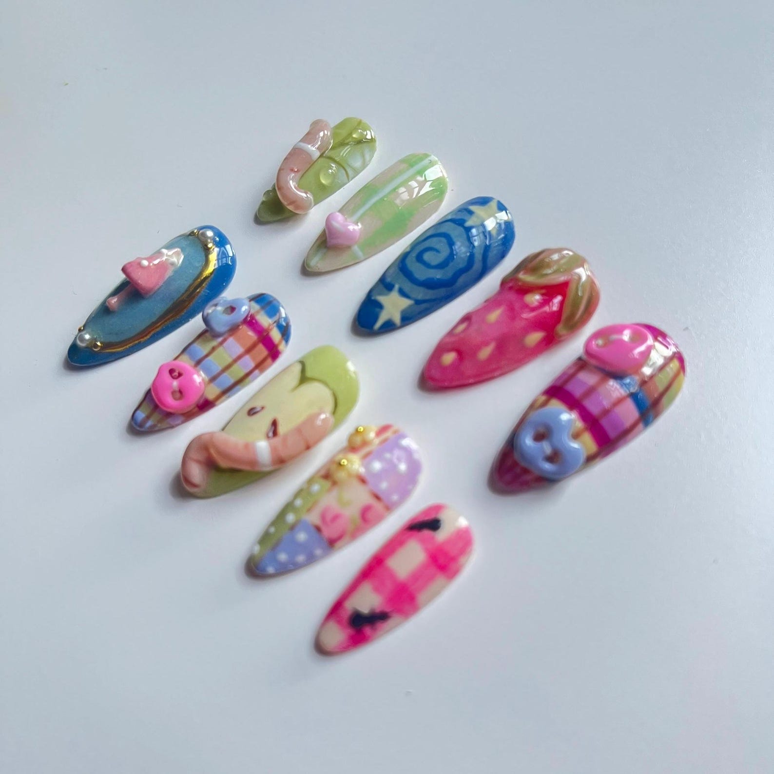 Cottagecore Nails//press on Nails//cute Nails//fruit Nails//spring ...
